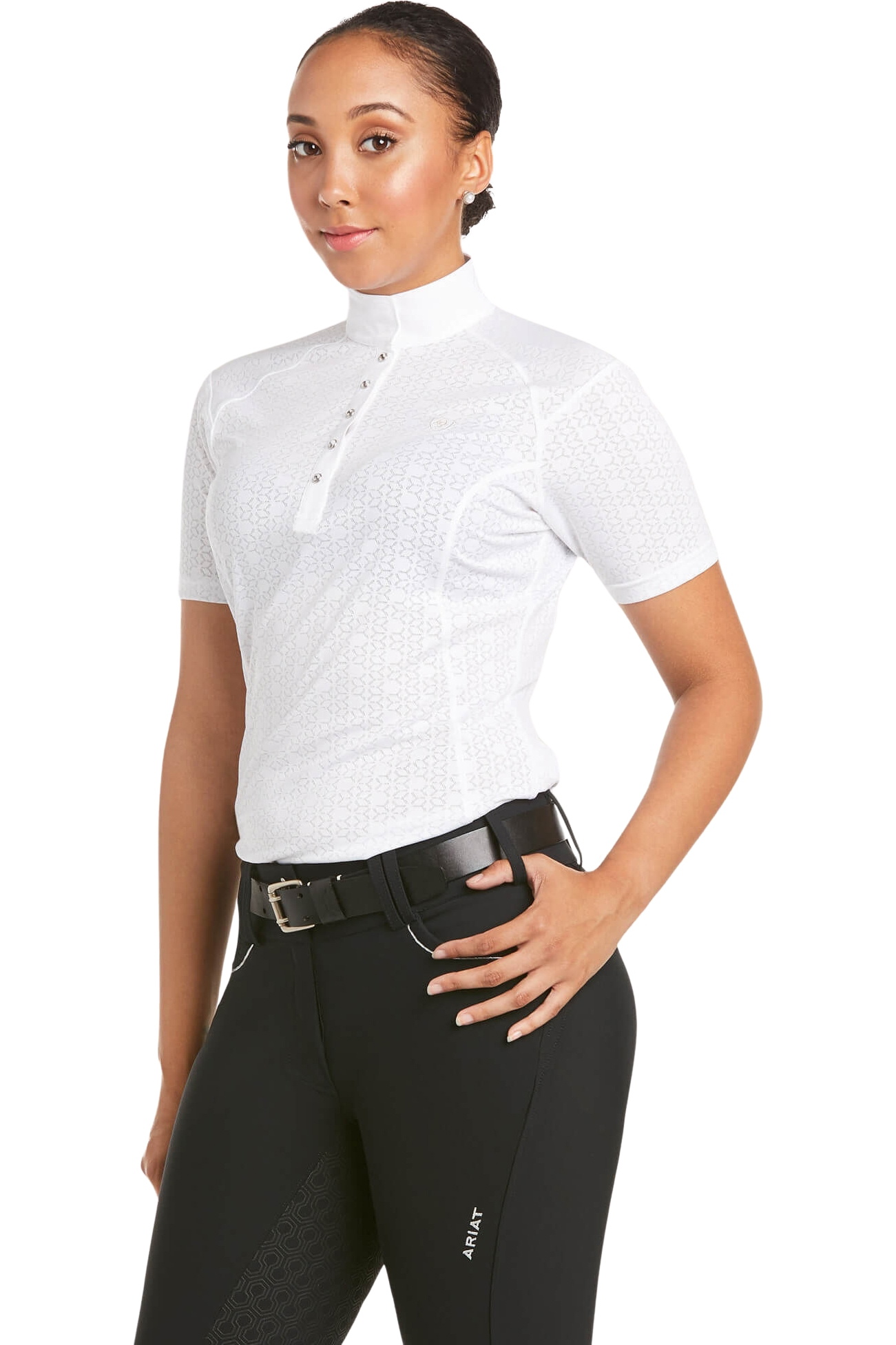 2024 Ariart Womens Showstopper 3 0 Short Sleeve Show Shirt 10035263 - White | The Drillshed